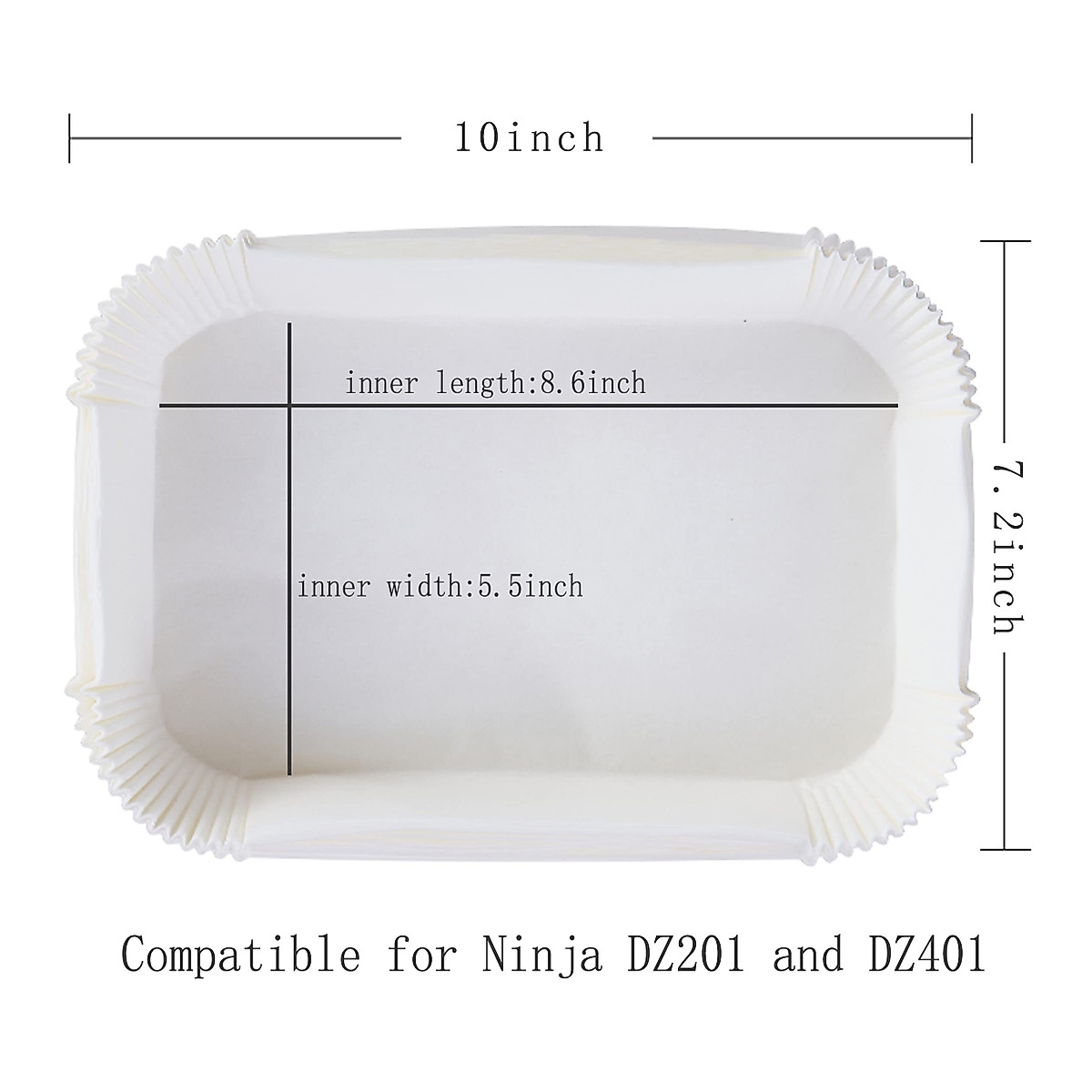 RAMLLY Air Fryer Disposable Paper Liner for Ninja Dual Air Fryer,90Pcs Air Fryer Paper Liners,Airfryer Parchment Liners for Ninja DZ201,Accessories for Ninja Foodi Dual Air Fryer