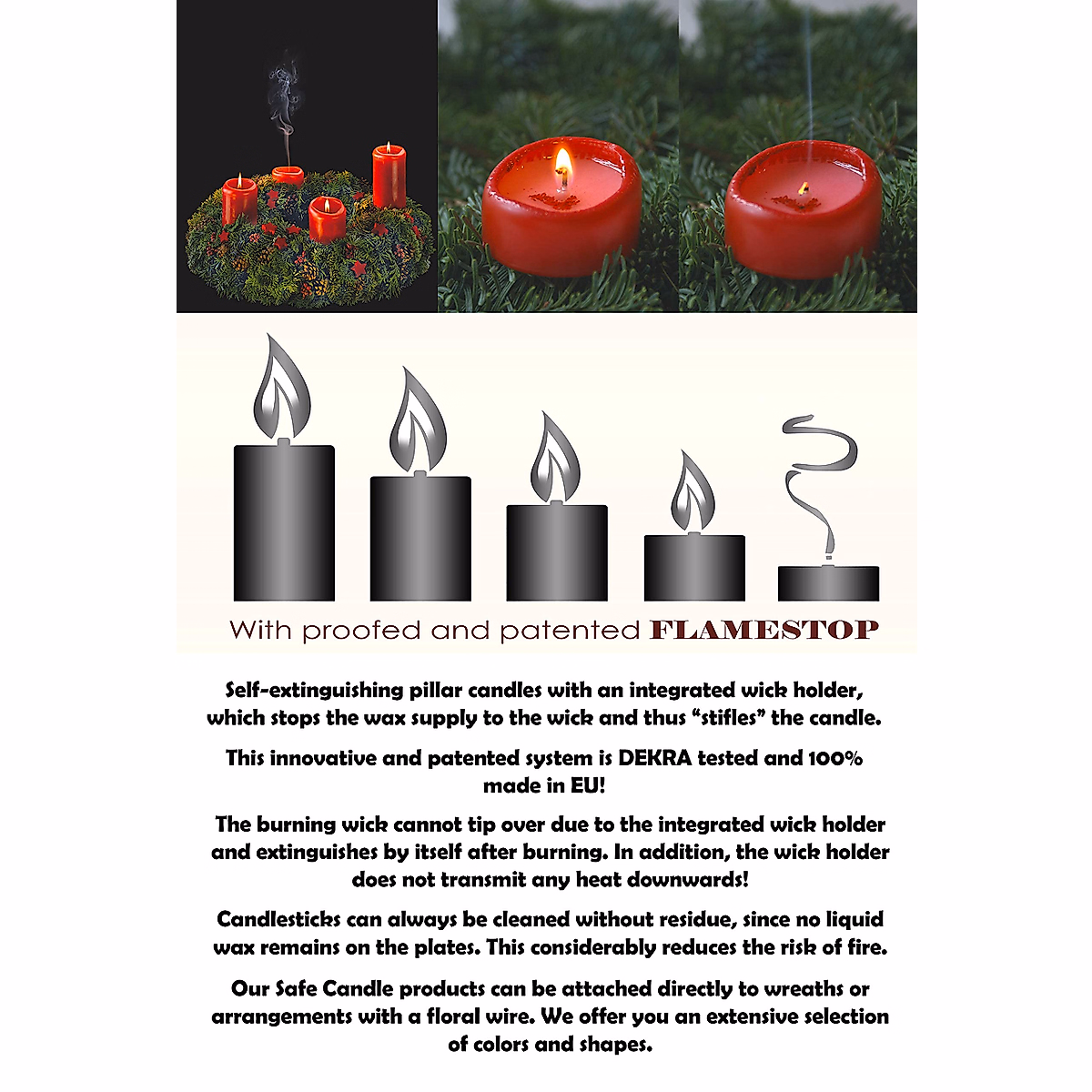 HYOOLA Red Pillar Candles 2x3 Inch - 24 Pack Unscented Bulk Pillar Candles - European Made