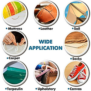 Heavy Duty Hand Sewing Needles Set - 12 Needles for Upholstery, Leather, Carpet Canvas Repair