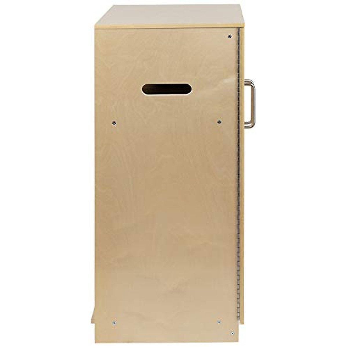 Flash Furniture Hercules Children's Wooden Kitchen Refrigerator for Commercial or Home Use - Safe, Kid Friendly Design, Natural