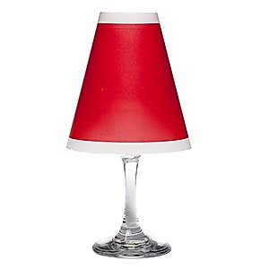 di Potter WS318 Nantucket Solid Paper White Wine Glass Shade, Poppy Red (Pack of 12)