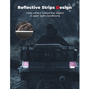 KEMIMOTO ATV Storage Bags with Cooler Bag, 76L Large ATV Bags Rear Rack Bag, Upgraded 4 ATV Cargo Rear Seat Bags Compatible with Polaris Sportsman Fourtrax Can-Am Kawasaki Arctic Cat CFMOTO