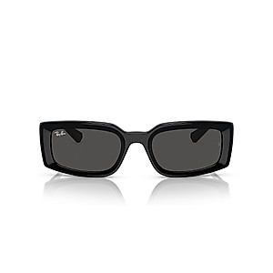 Ray-Ban Women's RB4395 Kiliane Square Sunglasses, Black/Dark Grey, 54 mm