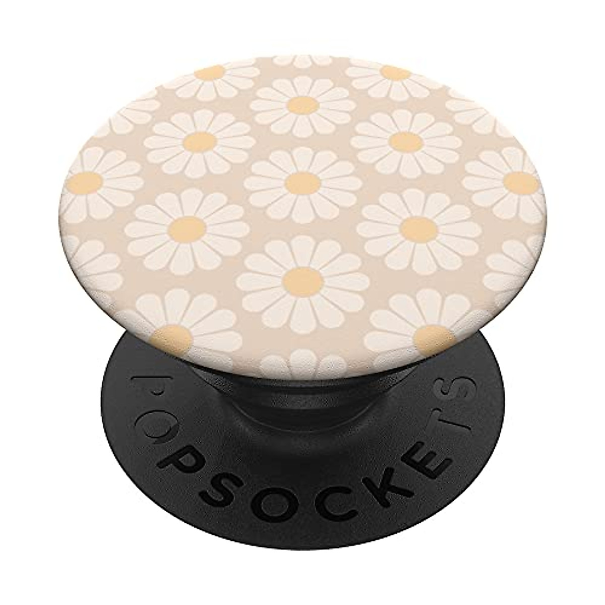Ivory White Daisy Floral Flower Design PopSockets Swappable PopGrip
