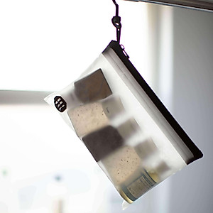 Gravel Travel Bottles TSA Approved 2-Pack 3 Oz Travel Bottles - Leakproof, Squeezable, BPA-Free Travel Bottles for Toiletries includes Label System for Travel Containers (Clear Speckle & Gray Speckle)