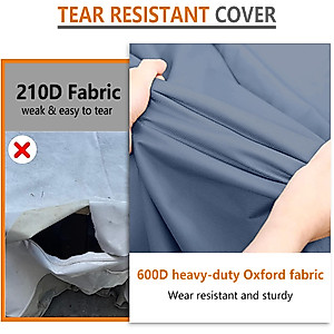 HWmatyCover Waterproof Patio Furniture Covers with Sealed Seam Heavy Duty Outdoor Chaise Lounge Covers 1Pack - 75.9" Wx 30" D x 25.9" H, Grey (M)