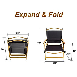 Kweetle Foldble Camping Chair Kermit Chair Beach Chair Outdoor Furniture Aluminum Portable Folding Camping Chair for Camping Picnic Park