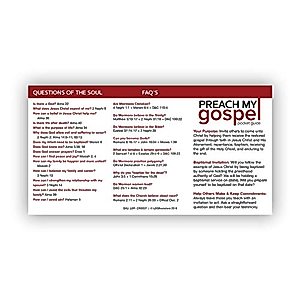 Preach My Gospel Pocket Card
