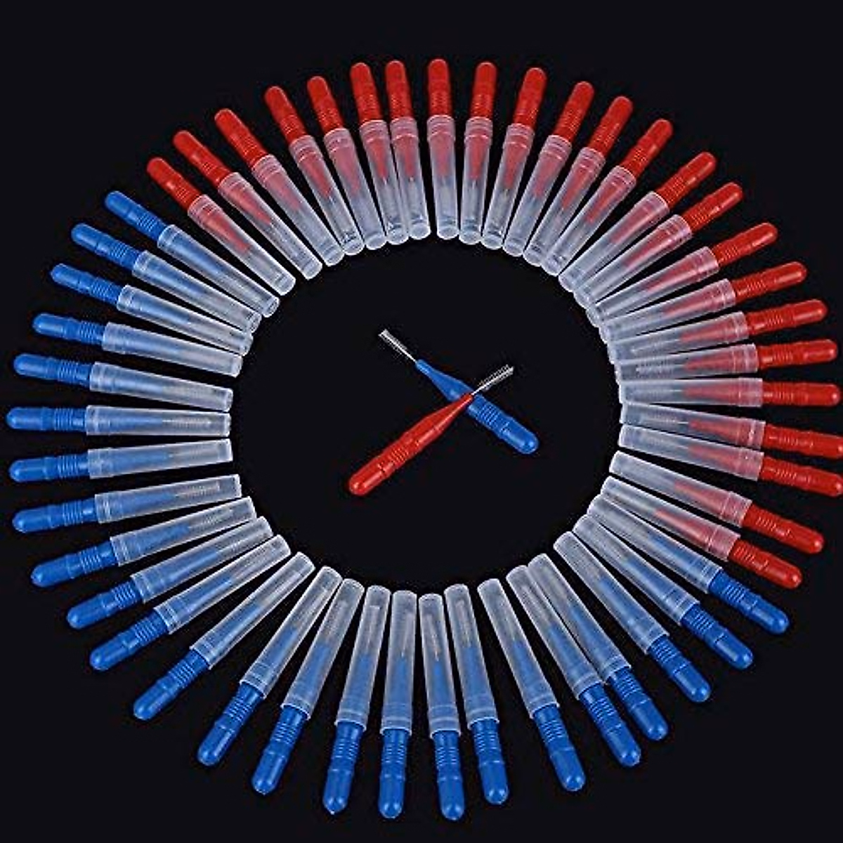 N Noble One Interdental Slim Brush 50 Count Toothpick Tooth Flossing Head Dental Brush flosser Picks Between Tooth Cleaning Tool