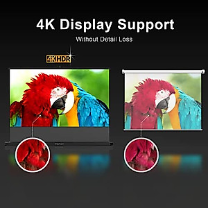 WEMAX 50 Inch ALR Portable Projector Screen, Small Mobile Tabletop Screen, HD 16:9 Pull Up Retractable Projection Screen for Travel Camping Business Presentations Meeting, Any Indoor Outdoor Use