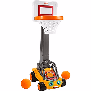 Fisher-Price Electronic Basketball Toy B.B. Hoopster Motorized Hoop with Lights Sounds & Game Play for Preschool Kids Ages 3+ Years