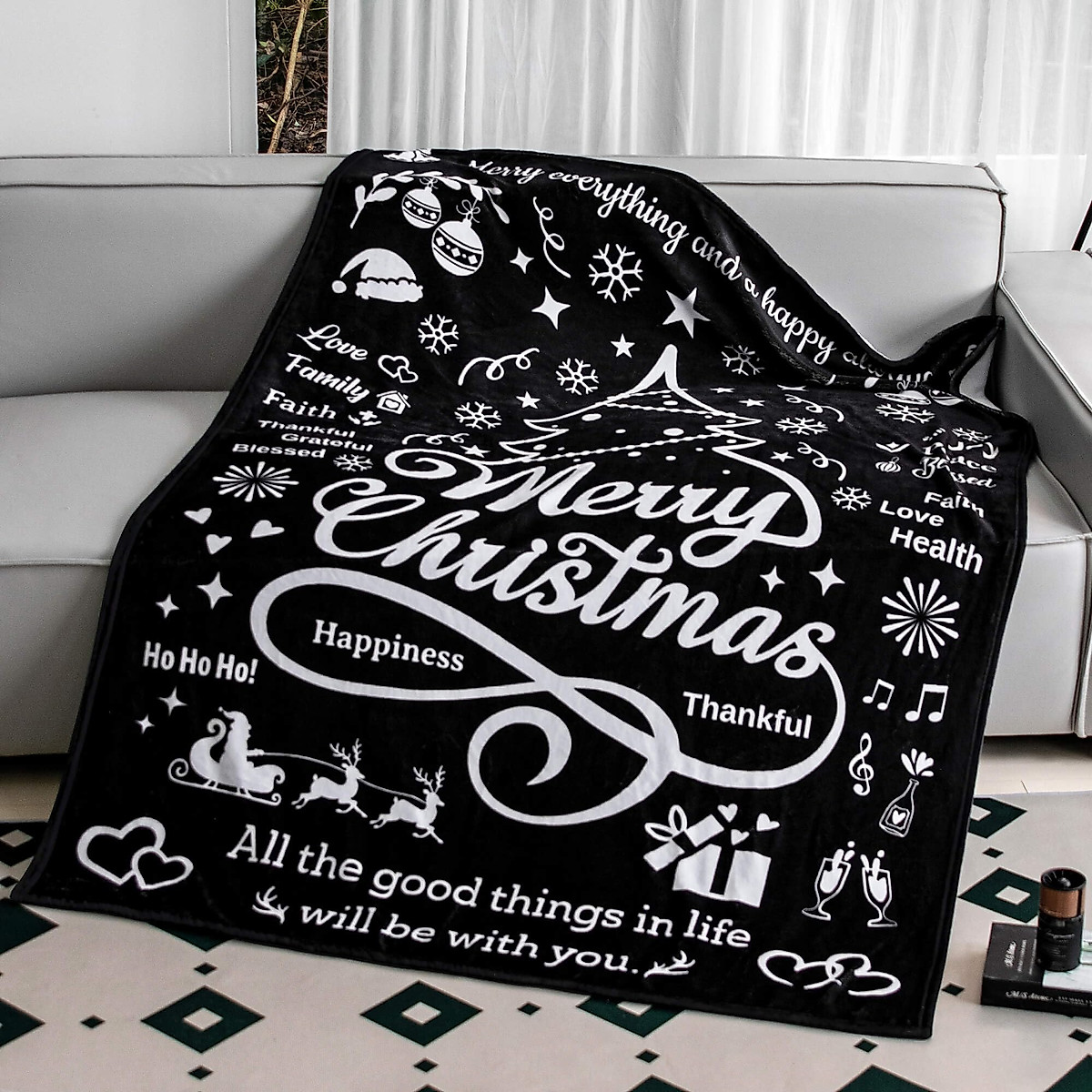 inkArts Gifts for Christmas, Christmas Blankets for Women, Super Soft Throw Blankets for Bed Sofa Decor, Presents for Christmas, 50" x 70"