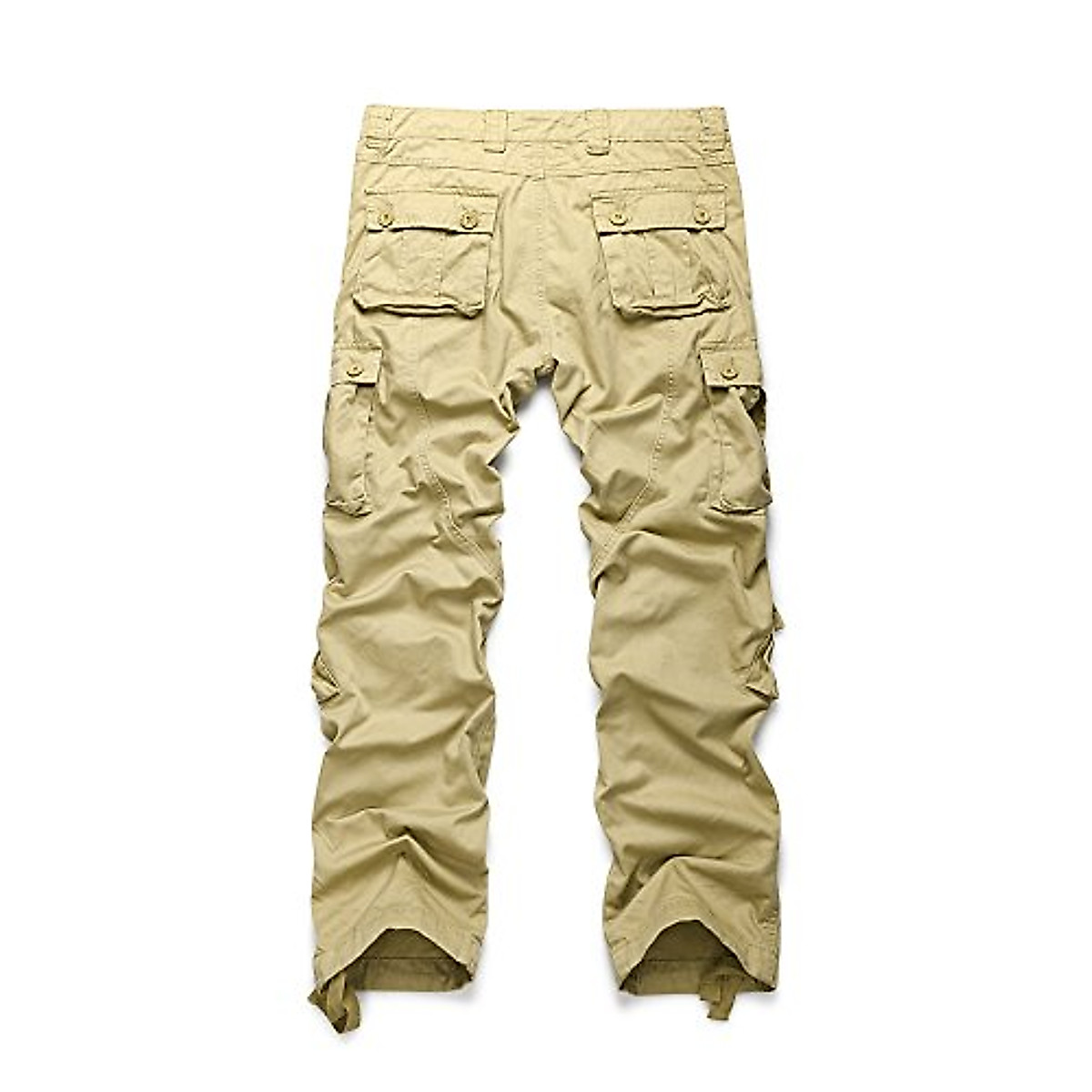 OCHENTA Men's Military Cargo Pants, 8 Pockets Combat Trousers #3357 Khaki 36
