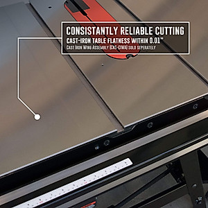 SawStop 10-Inch Contractor Saw, 1.75-HP, 36-Inch Professional T-Glide Fence System (CNS175-TGP236)