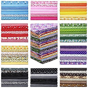 70 Pcs 10 x 10 Inch Cotton Fabric Square No Repeat Patchwork Fabrics Multi Color Printed Floral Square Patchwork Fabric Quilting Fabric Bundles for DIY Crafts Cloths Handmade Accessory (Stylish Style)