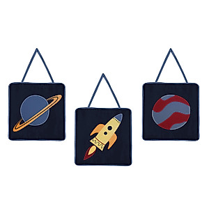 Sweet Jojo Designs Space Galaxy Rocket Ship, Planet, Galactic 11 Piece Baby Boy or Girl Bedding Crib Set