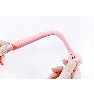 Funny live Bendable Ballpoint Pen Bending Hand Gesture Ballpoint Pen Free to Bend Cute Cartoon Silicone Gesture Ballpoint Pen,0.7mm Black Ink,6 Pcs/Set