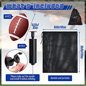 Meooeck 20 Player Flag Football Set Training Equipment Include Flag Football Jersey, Football, Belt, Flag, Cone