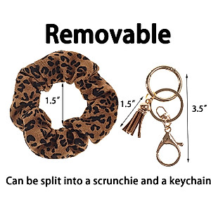 HAEVERAY Scrunchie Wristlet Bracelet Keychain,Soft Stretchable Wristband Wrist Bangle Keyring for Women Girl…