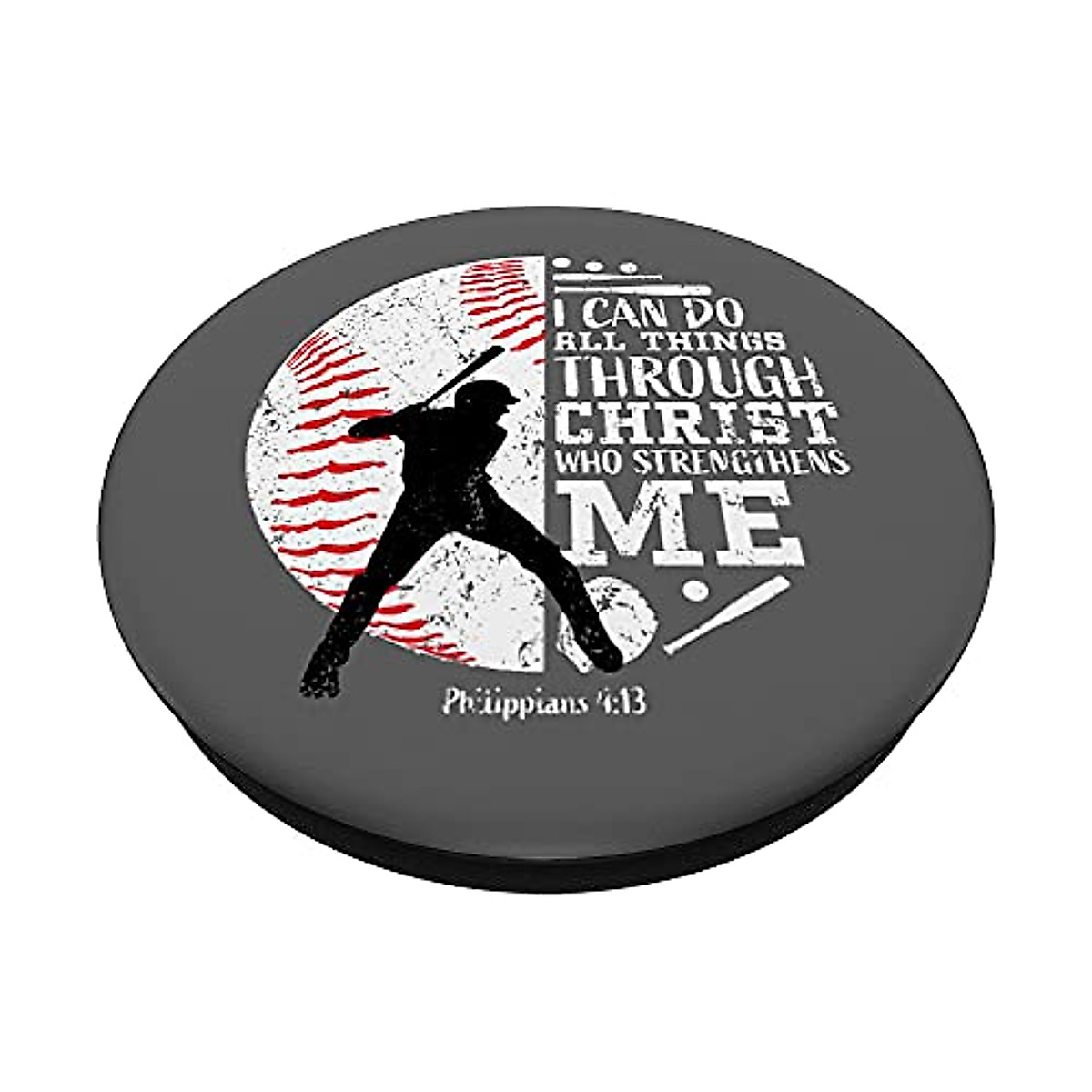 Cool Baseball Player Gifts Boys Kids Christian Bible Verse PopSockets Swappable PopGrip