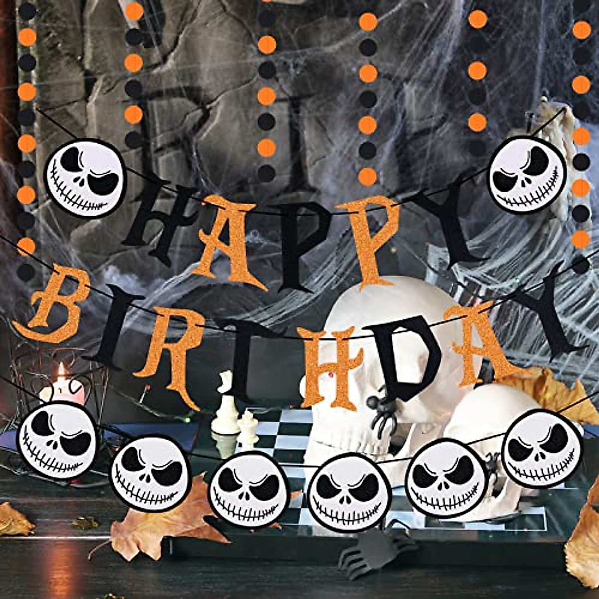 Jack Skellington Birthday Banner for Halloween Celebration