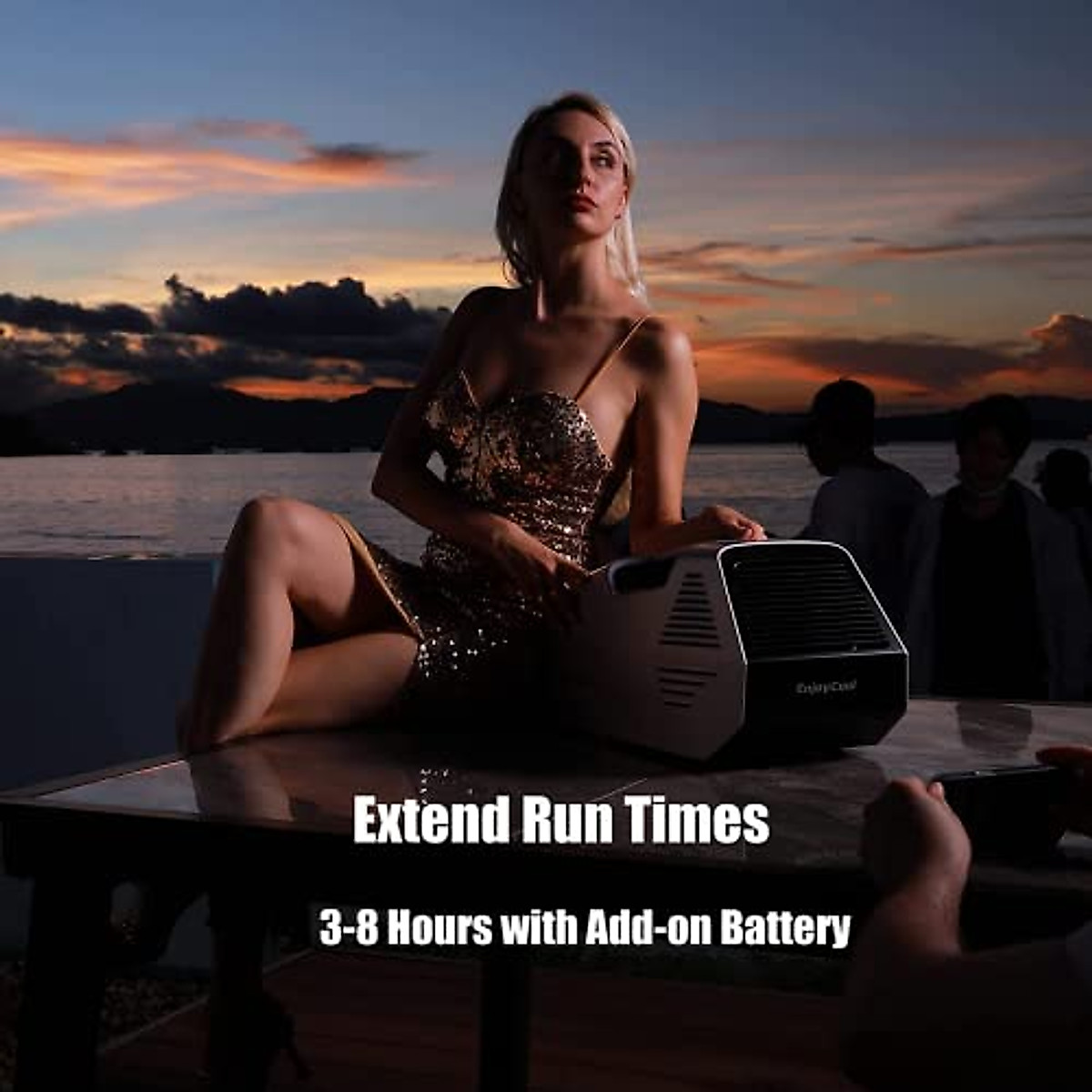 Soveign 2380 BTU Tent Air Conditioner, Portable Air Conditioners, Camping Air Conditioner, 3 Wind Speeds for Tent, Car, Van Life, 220W Low Power Consumption Outdoor Indoor