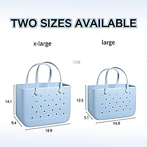 Qkstan Beach Bag Rubber Tote Bag - Waterproof Travel Bags for Men Women Washable Tote Bag Handbag for Sports Beach Market Pool (Cow, Large)