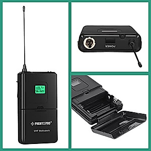 Phenyx Pro Wireless Bodypack Transmitter, 561.6MHz UHF BodyPack Transmitter for PTU-5000/PTU-4000 Series, 260ft Coverage