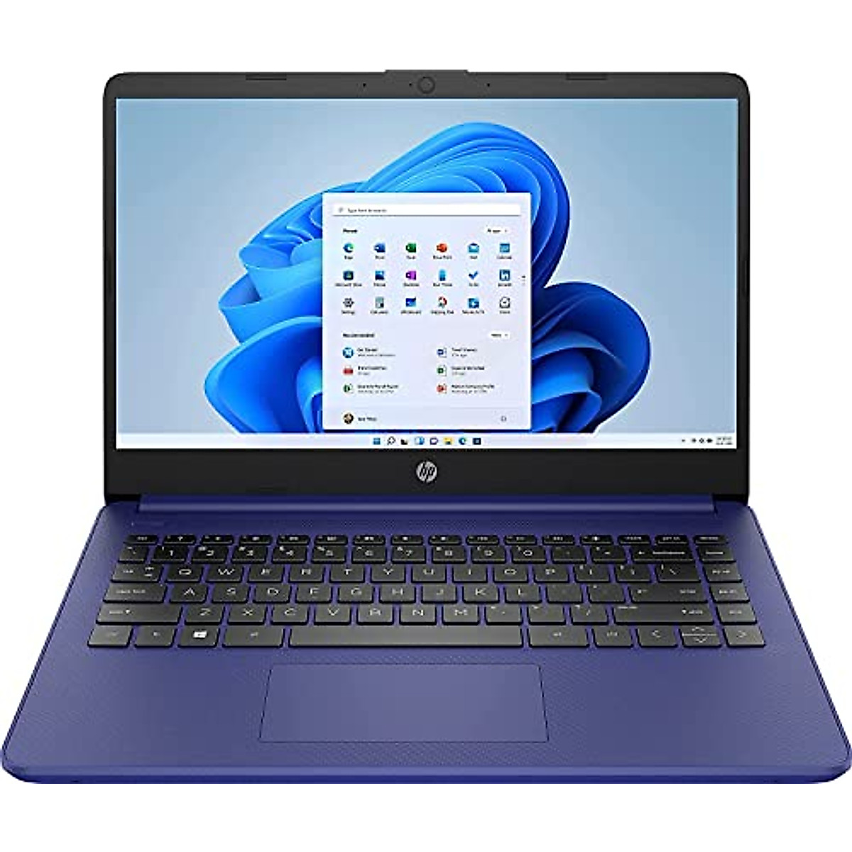 HP Laptop 14-cf2703ds 14" HD (1366 x 768) Intel Celeron N4120, Intel UHD Graphics 600, 4GB DDR4 RAM, 64GB eMMC Storage, Windows 11 Home, Royal Blue (Renewed)