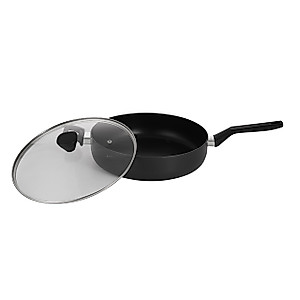 EPPMO Hard-Anodized Nonstick Jumbo Cooker, Saute Pan with Lid, Bakelite Handle, 5 Quart