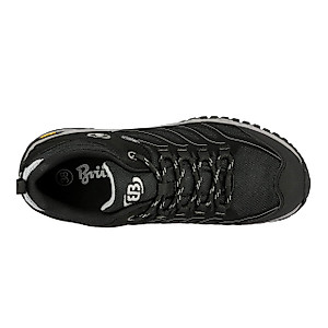 Brütting Unisex Low Rise Hiking Shoes, Black Black Grey, 7 US Men