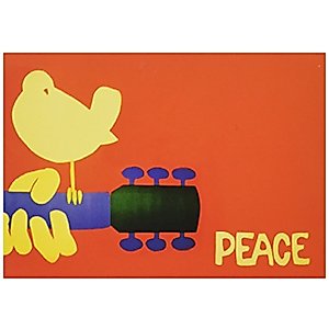 Nouvelles Images Peace Guitar Greeting Cards - 15 cards/16 envelopes