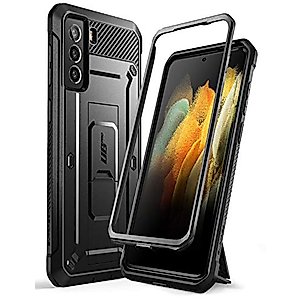 SUPCASE Unicorn Beetle Pro Series Case Designed for Samsung Galaxy S21 5G (2021 Release), Full-Body Dual Layer Rugged Holster & Kickstand Case Without Built-in Screen Protector (Black)