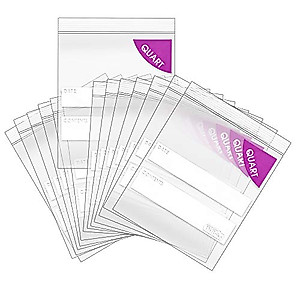 DiRose Quart Bags Pack of 500 – 1 Quart Reclosable Food Storage Bags – Practical and Durable Design – Food Safe Non-BPA Material – Easy Double Zip Closure – Ideal for Food, Snacks, Organizing