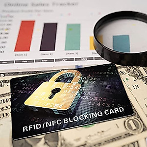 8 Pieces RFID Blocking Cards, NFC Contactless Cards Protection, Credit Card Protector Contactless for Credit Cards, ID Cards, Passport (8 pcs)