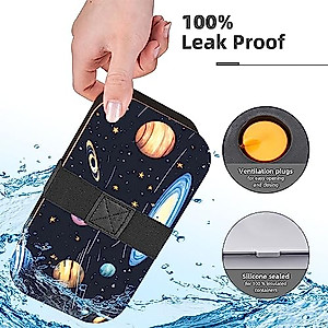 The Solar Family Adult Lunch Box, Bento Box, With Cutlery Set Of 3, 2 Compartments, Rectangular, Lunch Box For Adults