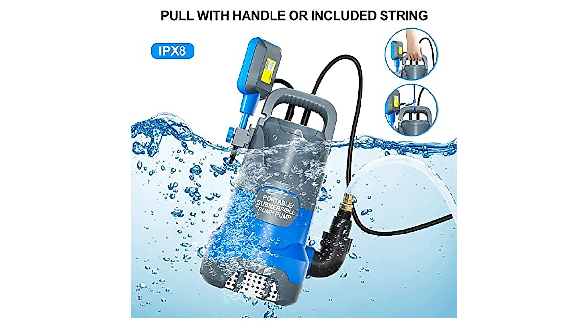 PANRANO 750W 3500 GPH Submersible Sump Water Pump