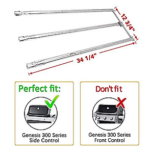 GRISUN 34 1/4 Inches 67722 Grill Burner Replacement 67726 Igniter Kit Replacement for Weber Genesis 300 Series