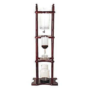 Nispira Cold Brew Drip Tower Iced Coffee Maker Glass Wooden Stand 25 Cups