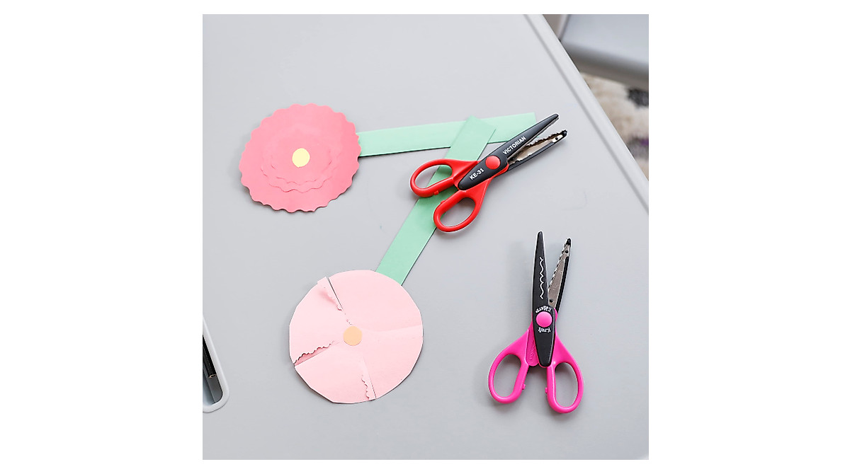 ECR4Kids Kraft Edgers with Rotating Hardwood Rack – Creative 18-Piece ...