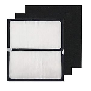 PUREBURG IAF-H-100D True HEPA Replacement Filter Set Compatible with Idylis AC-2123 AC-2118 Type D IAF-H-100D IAP-10-280 Air Purifiers,H13 Activated carbon Pre-Filters Air Clean Dust VOCs 1+2