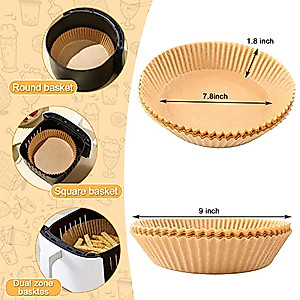 50pcs Air Fryer Disposable,Food Grade Parchment Paper, Water-proof, Oil-proof, Non-stick Disposable Paper Liners, Perfect for Air Fryer, Oven and Microwave