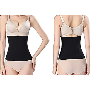 KSKshape Waist Trainer Shapewear For Weight loss Tummy Control Body Shaper Breathable Waist Cincher,Black,XL/XXL(Fits Waist 29-32inch)