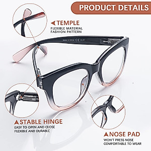 MAEOWN Oprah Style Reading Glasses for Women Blue Light Blocking 6 Pack Computer Readers Fashion Quality Eyeglasses (Multicolor, 1.25, x)