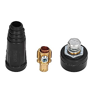 Welding Cable Connector, 5 Sets Wide Use European Style Firm Fixing Welder Cables Plug Socket for Machine