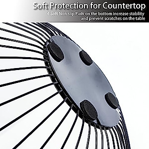 Teetookea Small Metal Wire Fruit Bowl, Rounded Square Fruit Basket, Minimalism Fruit Stand Serving Bowls for Kitchen Counter, Countertop, Home Decor, Table Decorative Hold Veggies, Bread, Snacks-Black