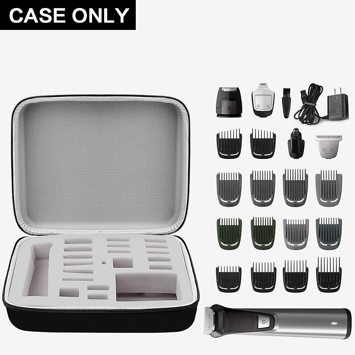 Case Compatible with Philips for Norelco Multigroom Series 7000 5000 9000 Men's Grooming Kit with Trimmer MG7750/49 MG7910/49 MG9510/60. Storage Holder for Attachment Trimmer & Accessories (Box Only)