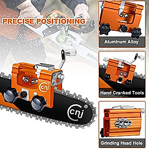 Chainsaw Sharpener Jig, Hand Cranked Chainsaw Chain Sharpening Kit, Portable Fast Crank Chainsaw Sharpener Tool for 4"-22" Chain Saws & Electric Saws, DIY Lumberjack, Garden Worker