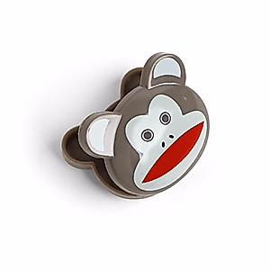 Kikkerland Sock Monkey Bag Clips, Set of 12