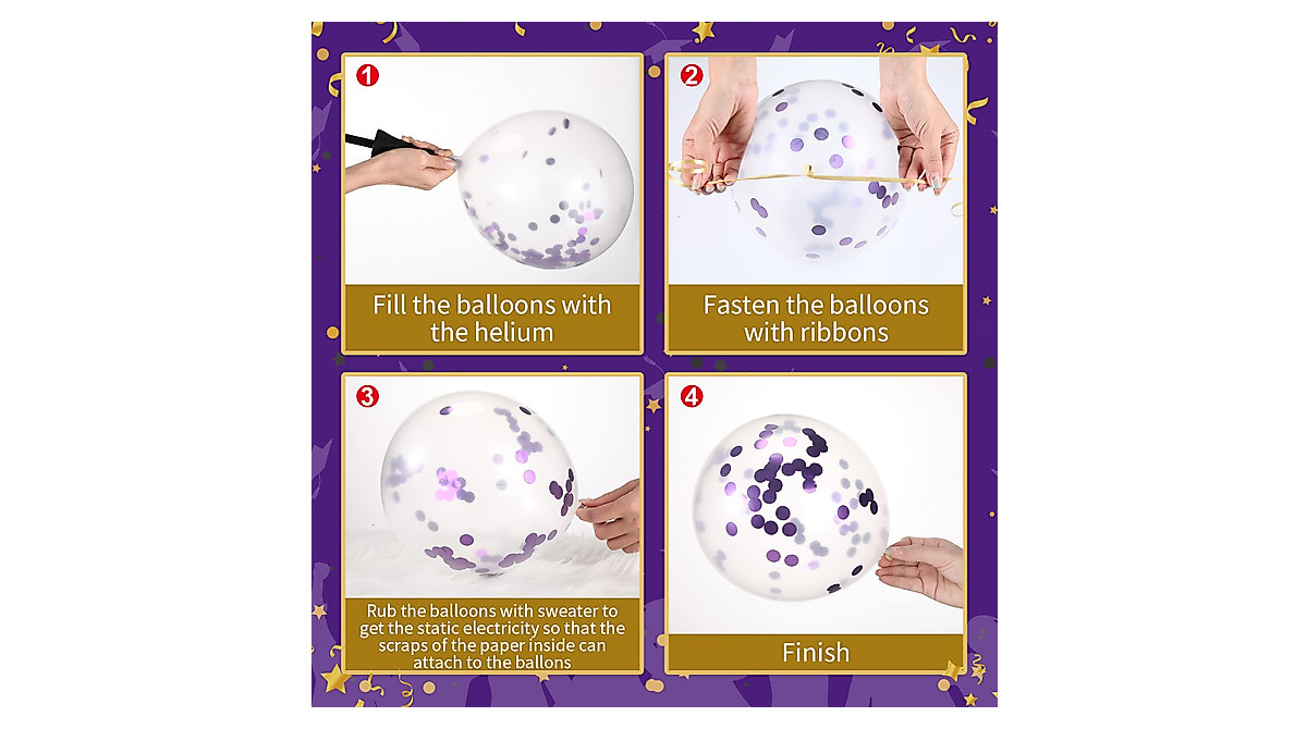 60-Piece Confetti Balloons Kit for Every Celebration